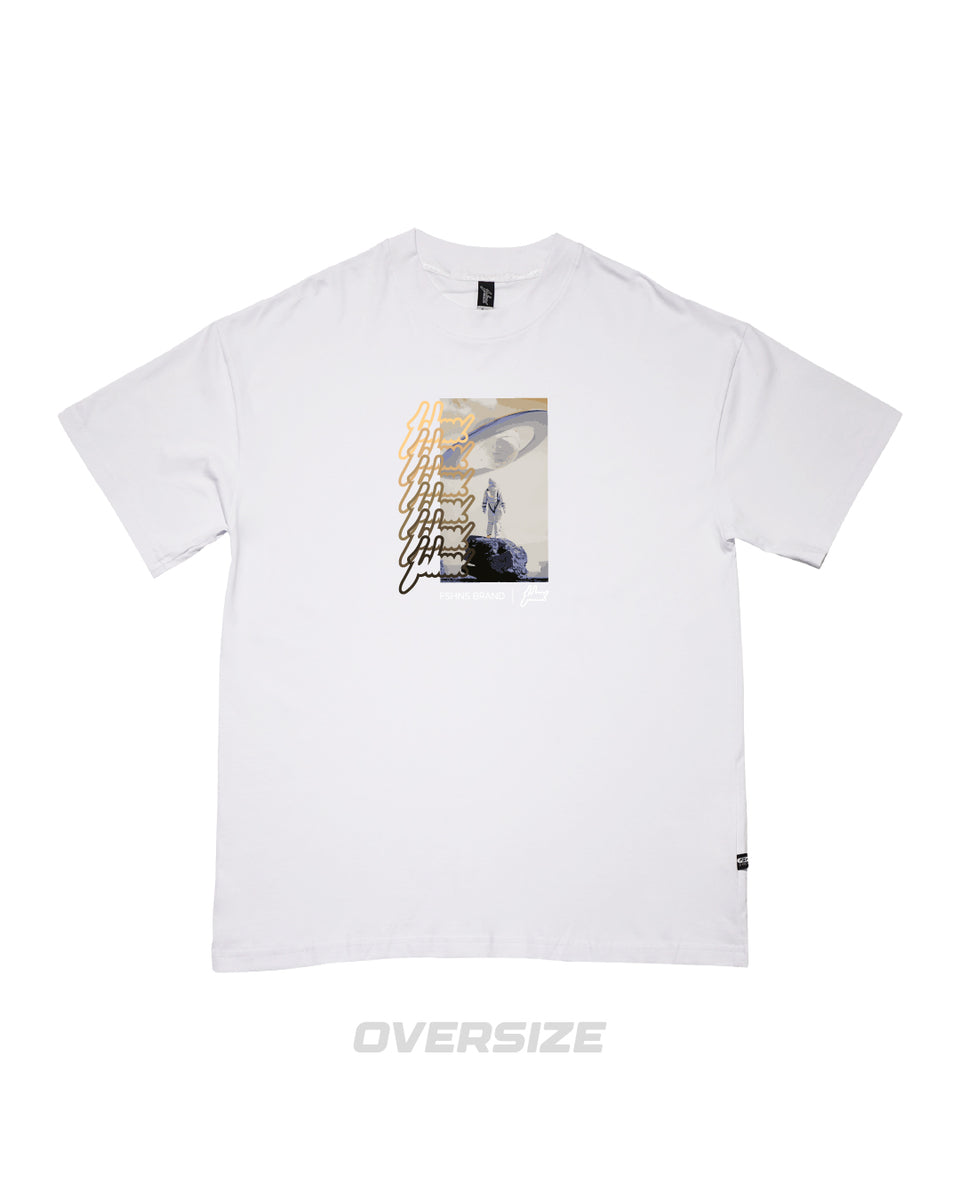 Infinity Astro Oversize Tee| White, Beige | FSHNS – Fshns To Go