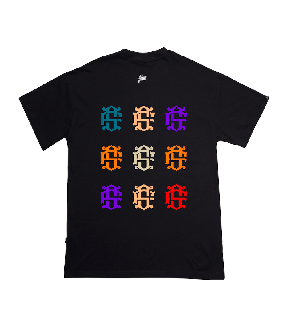 Multilogo OVERSIZE tee | Black , Multicolors | Zorath Collection ...